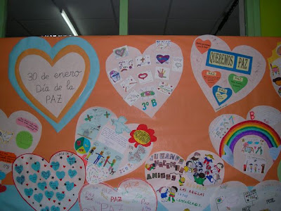 Clase 6º A CEIP Mata Linares: Mural: DÍA DE LA PAZ